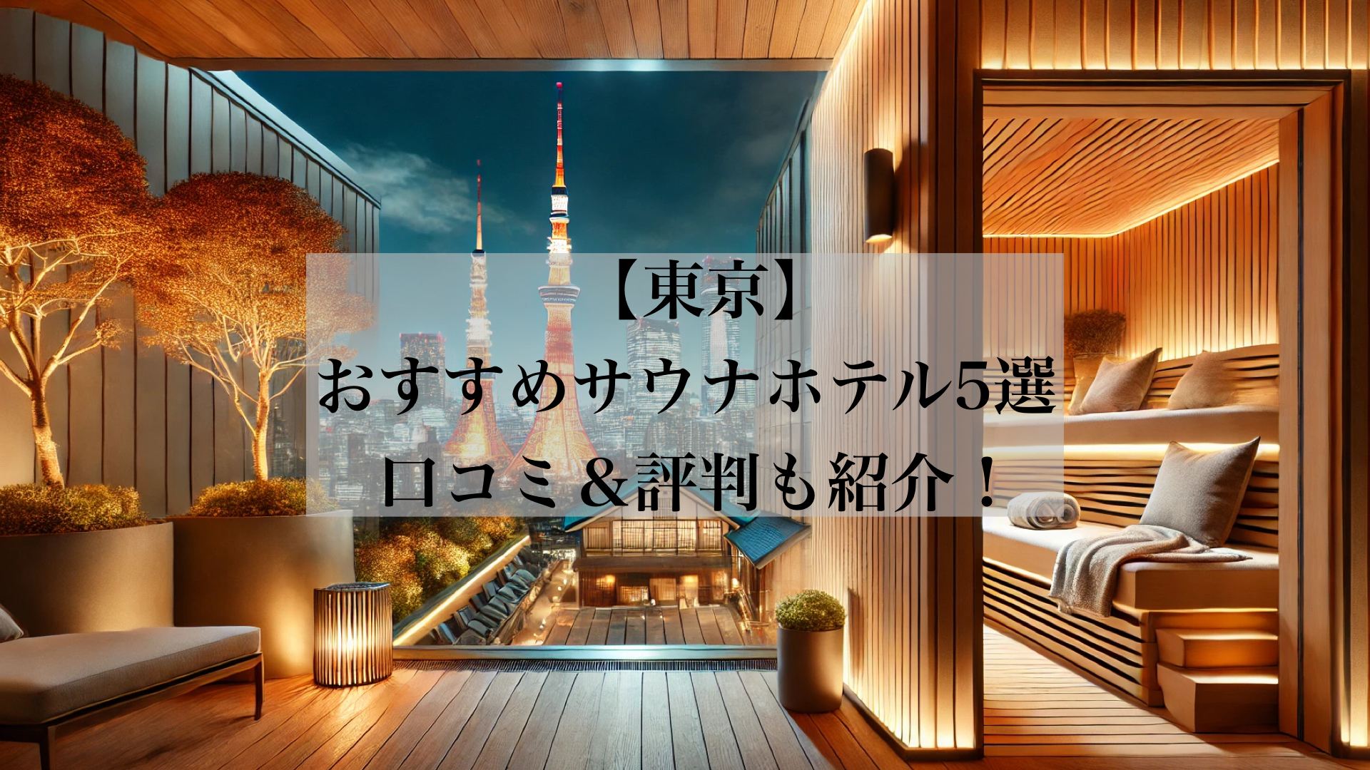 【2025年最新版】東京のおすすめサウナ付きホテル5選｜口コミ＆評判も紹介！ | private-sauna.net